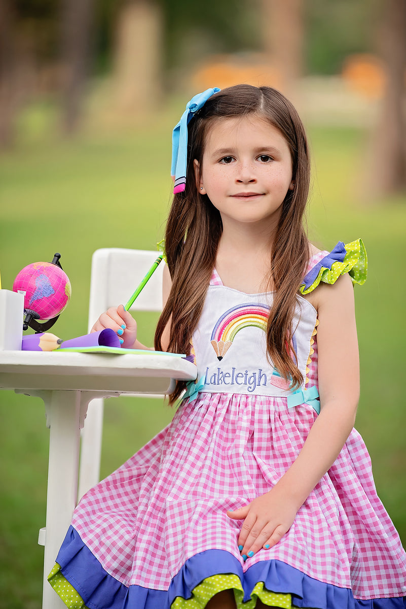 Rainbow Personalized BTS Dress – Blu Moon Design